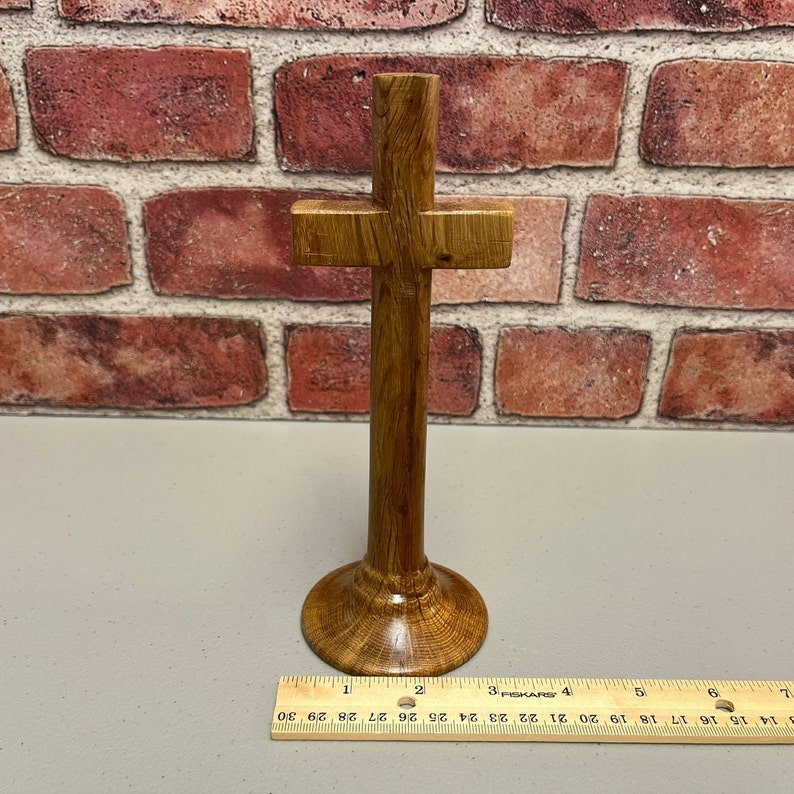 Standing Wooden Cross, Hand-turned Cross, Hardwood Cross, Religious ...