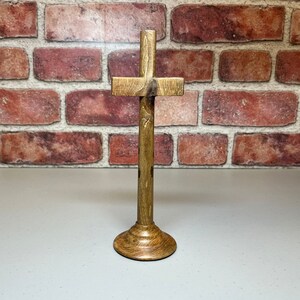 Standing Wooden Cross, Hand-turned Cross, Hardwood Cross, Religious ...