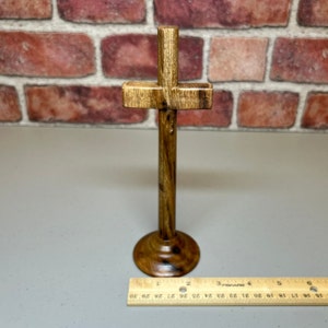 Standing Wooden Cross, Hand-turned Cross, Hardwood Cross, Religious ...