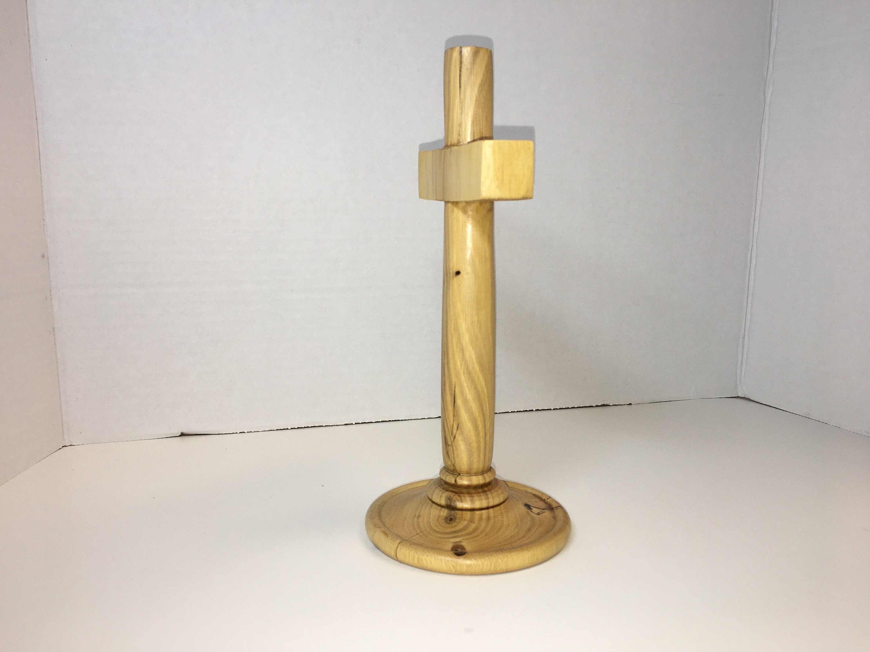 Standing Wooden Cross, Hand-turned Cross, Hardwood Cross, Religious ...