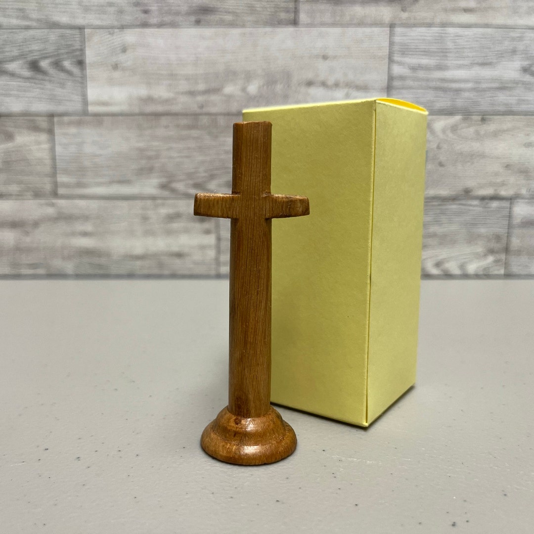 Standing Wooden Cross, Hand-turned Cross, Hardwood Cross, Religious ...