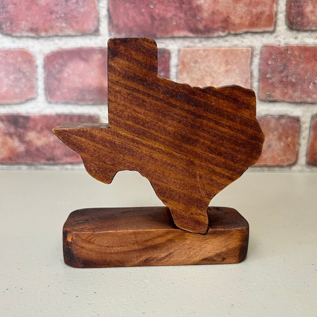 Handmade Wooden Texas Shape Decoration: Tiered Tray Centerpiece - Etsy