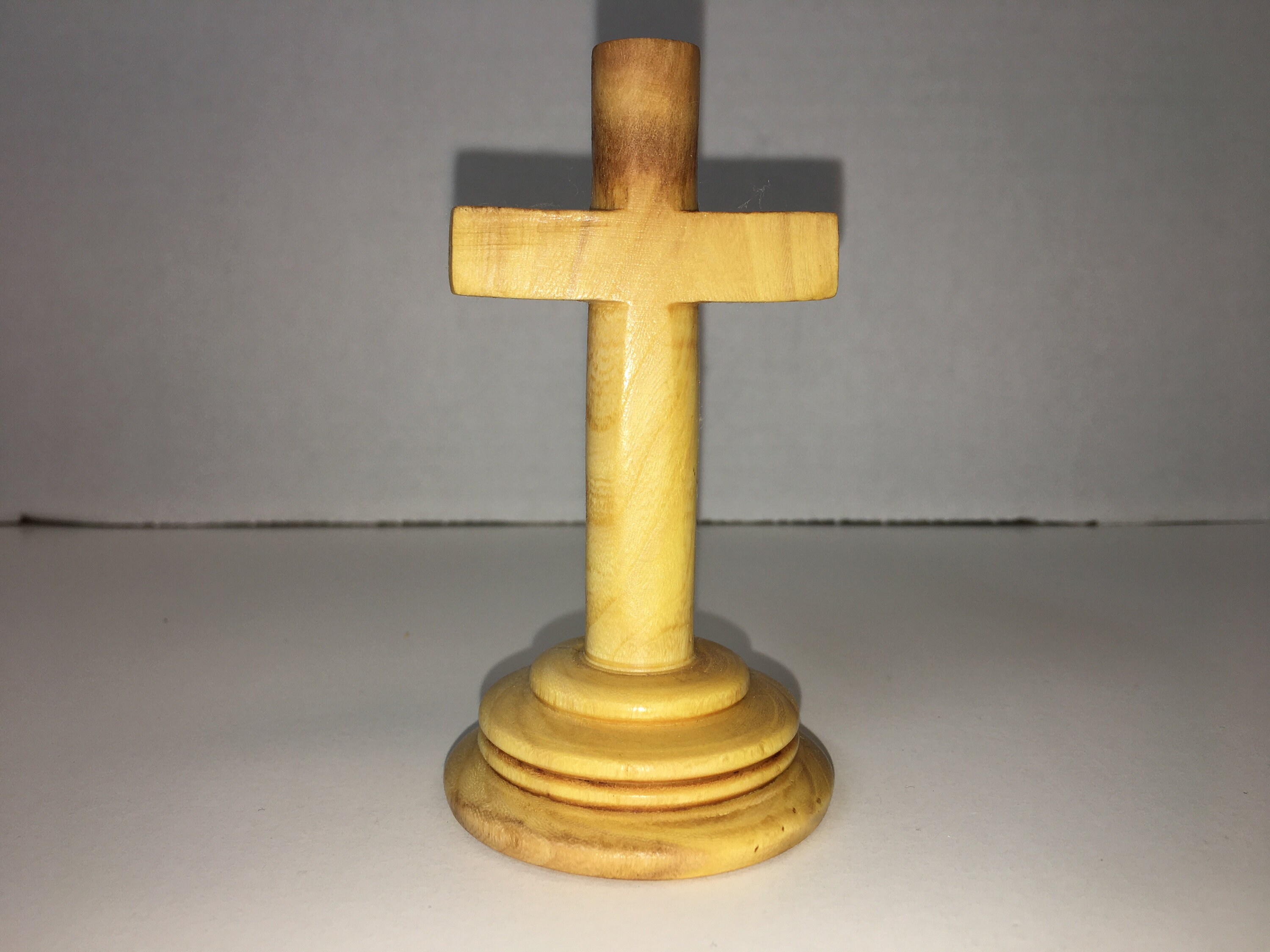 Standing Wooden Cross Hand-turned Cross Hardwood Cross - Etsy