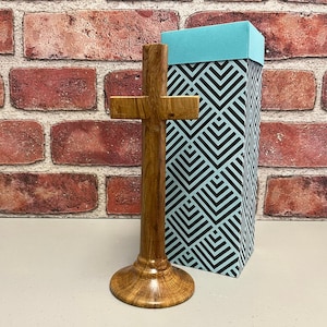 Standing Wooden Cross, Hand-turned Cross, Hardwood Cross, Religious ...