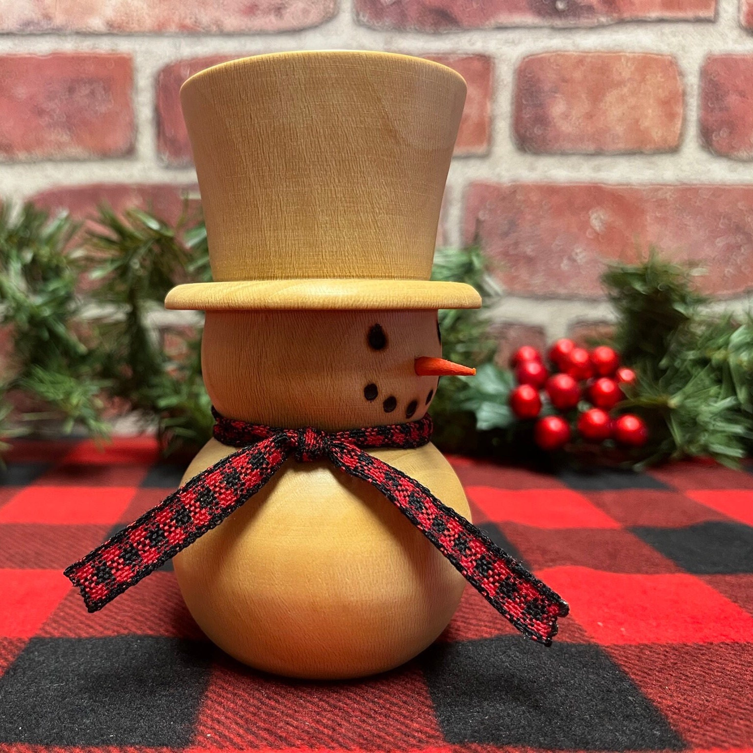 Hardwood Snowman Handcrafted Wood Snowman Handcrafted - Etsy
