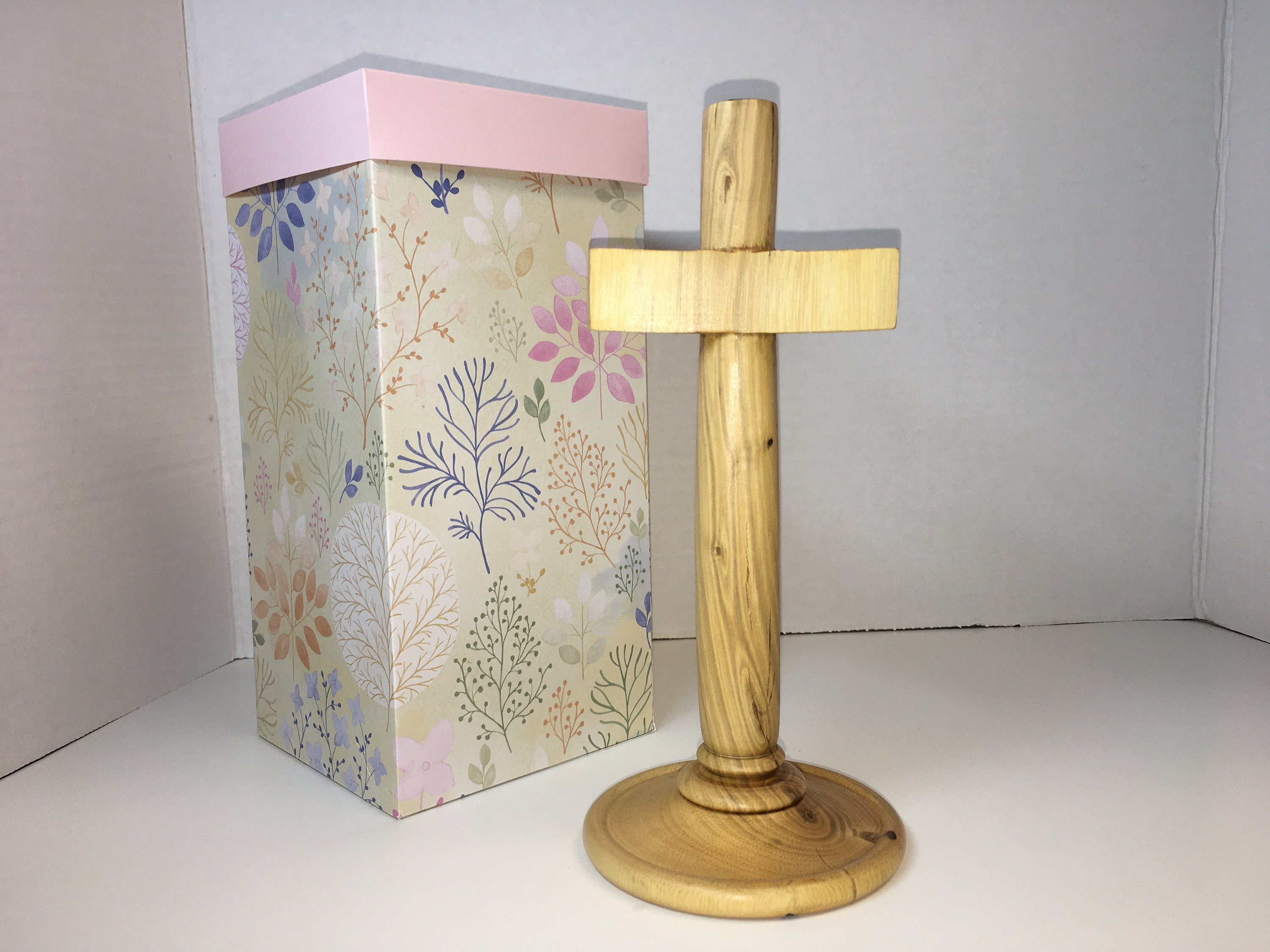 Standing Wooden Cross, Hand-turned Cross, Hardwood Cross, Religious ...