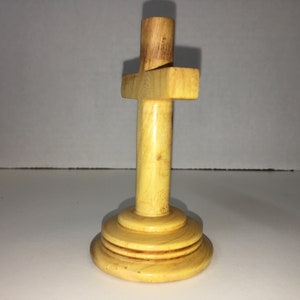 Standing Wooden Cross, Hand-turned Cross, Hardwood Cross, Religious ...