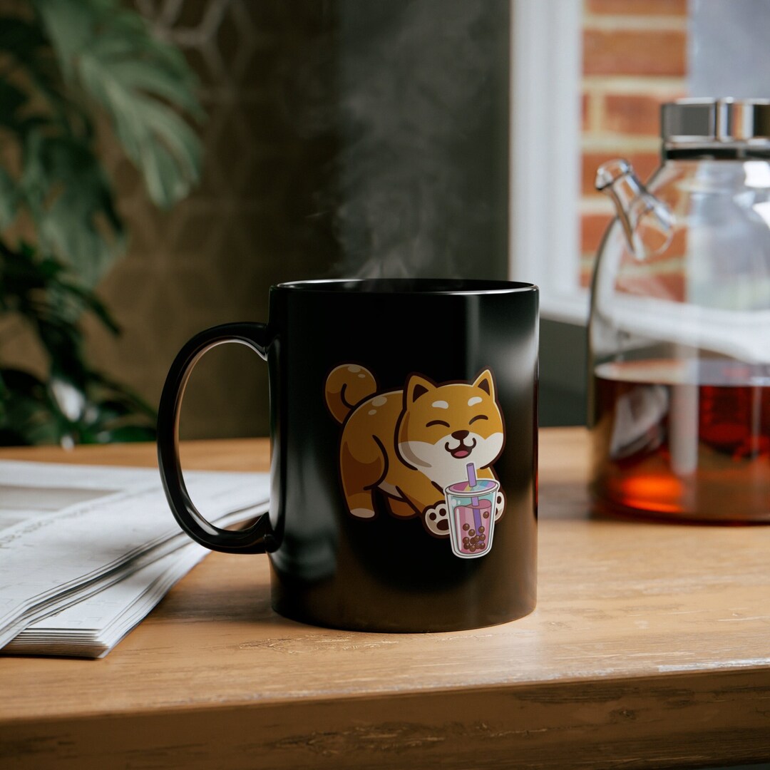 Shiba Mug, Shiba Inu, Fueled by Boba, Boba Gifts, Shiba Inu Gift, Shiba ...