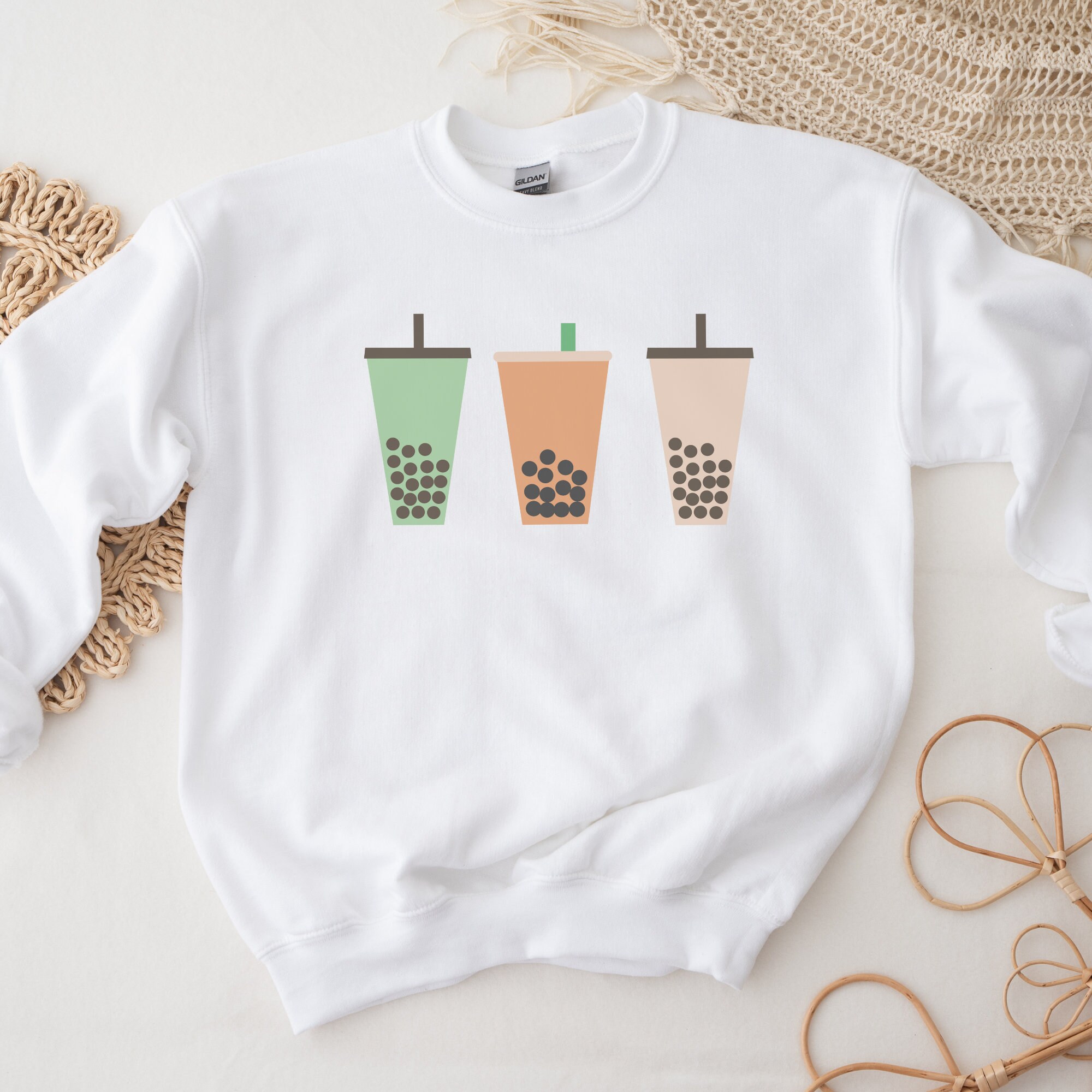 Boba Sweatshirt, Tea Sweatshirt, Boba Gifts, Food Sweatshirt, Boba ...