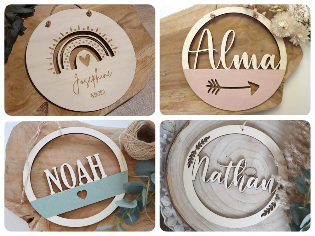 Personalized Wooden Name Tag Handmade Door Sign for - Etsy