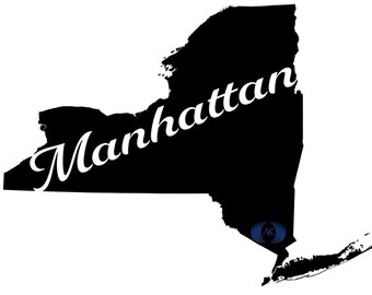 Manhattan State Svg - Etsy