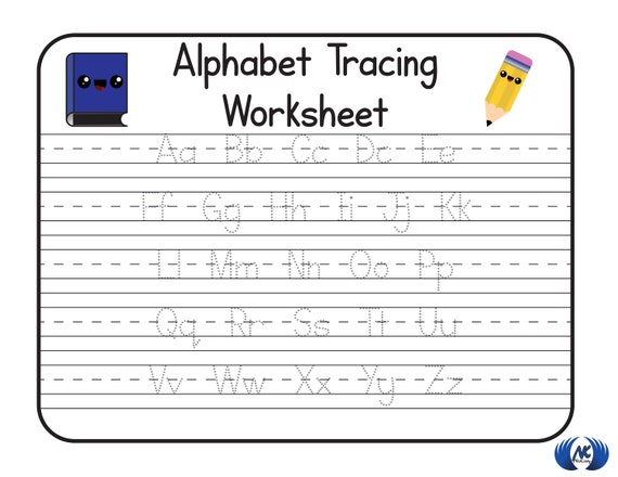 Hoja De Trabajo Imprimible Para Trazar El Alfabeto