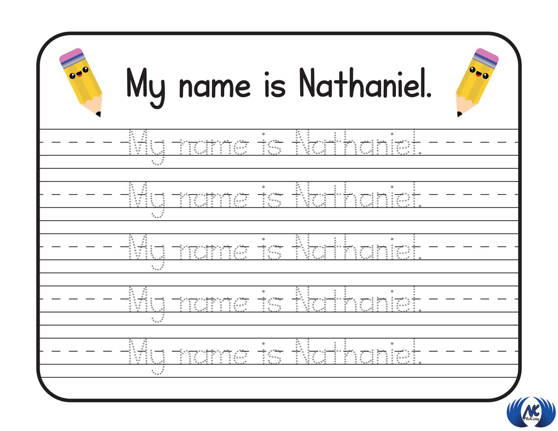 Printable Custom Name Tracing Worksheet, Name Practice Sheet, Name ...