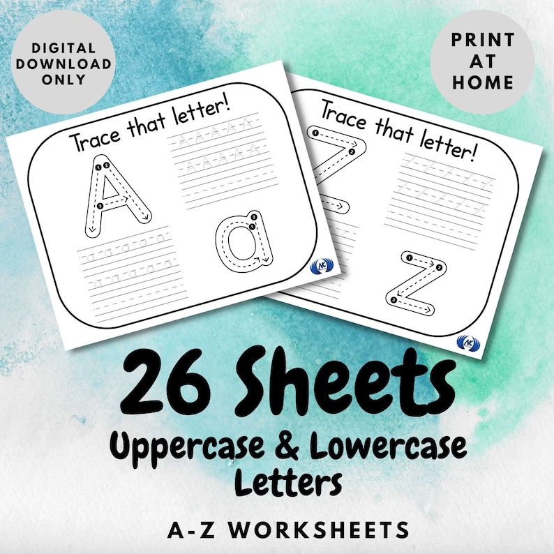Printable Uppercase and Lowercase Alphabet Tracing Worksheets ...