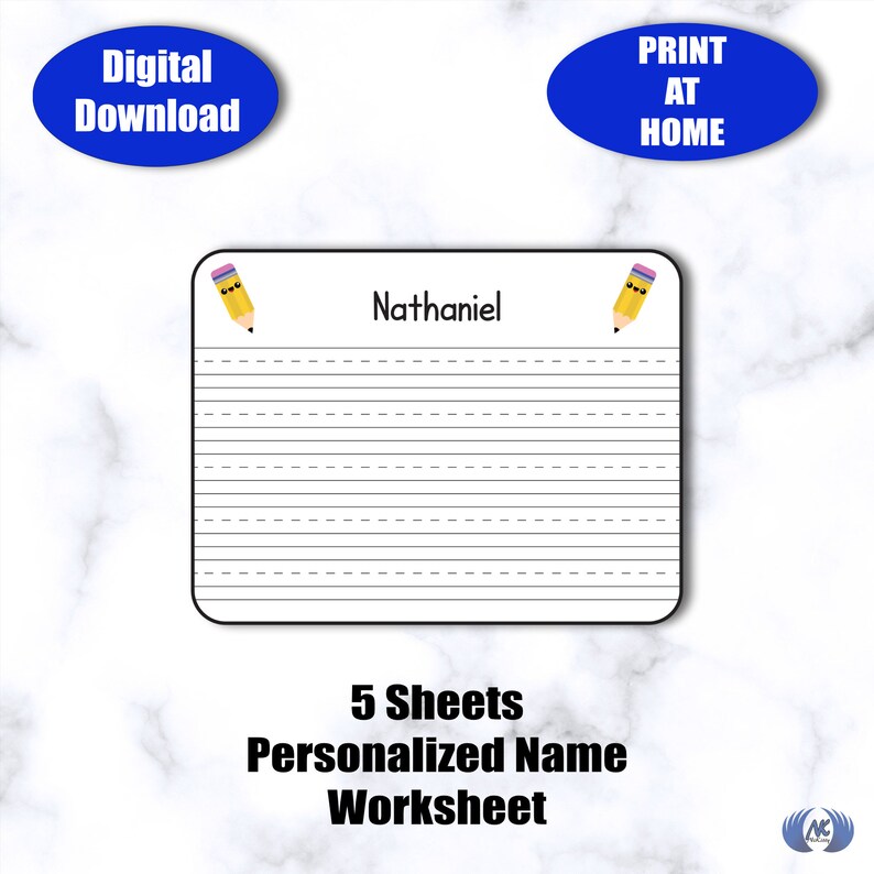 Printable Personalize Name Tracing and Writing Practice Worksheet - Etsy