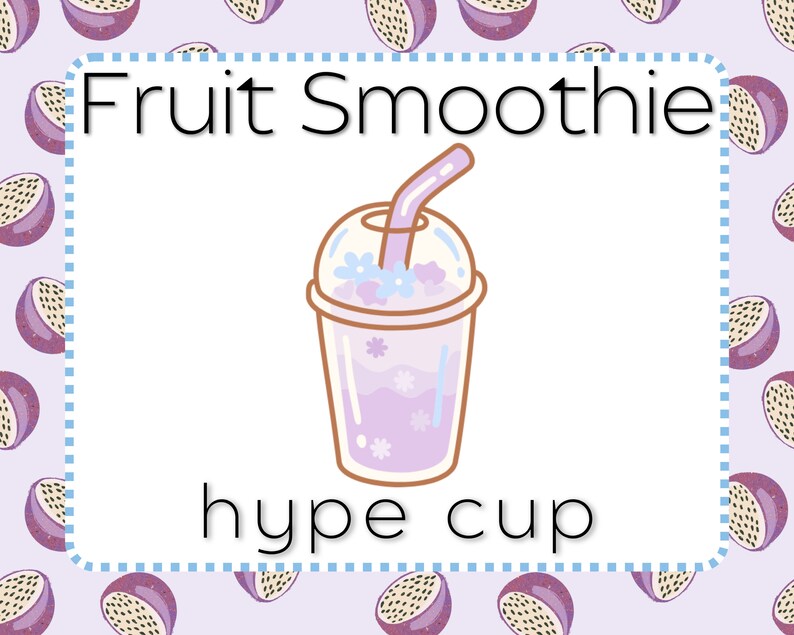 Fruit Smoothie Streamer Hype Cup - Etsy