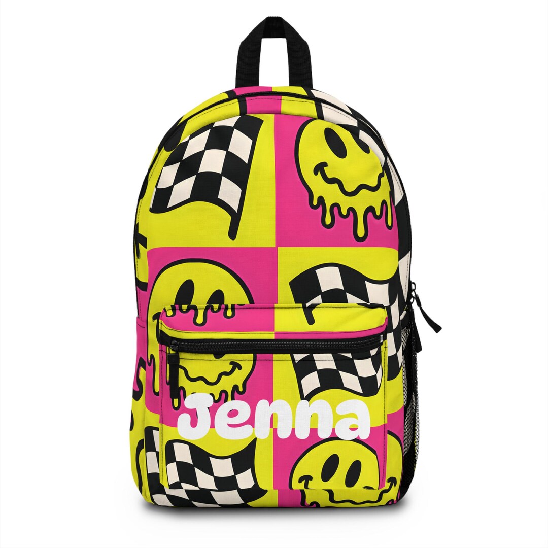 CUSTOMIZABLE Vibrant Smiley Backpack - Etsy