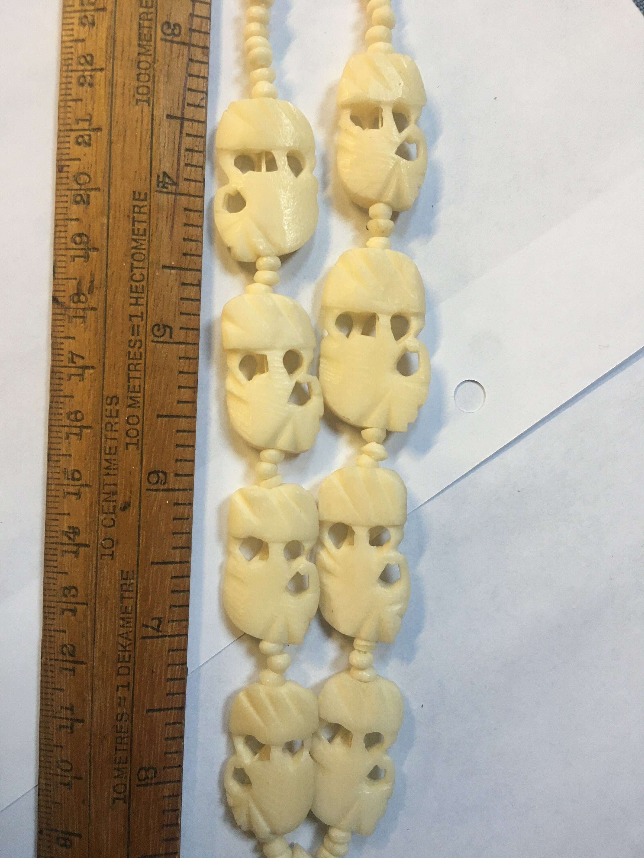 Chinese Carved Bone Elephant Necklace - Etsy