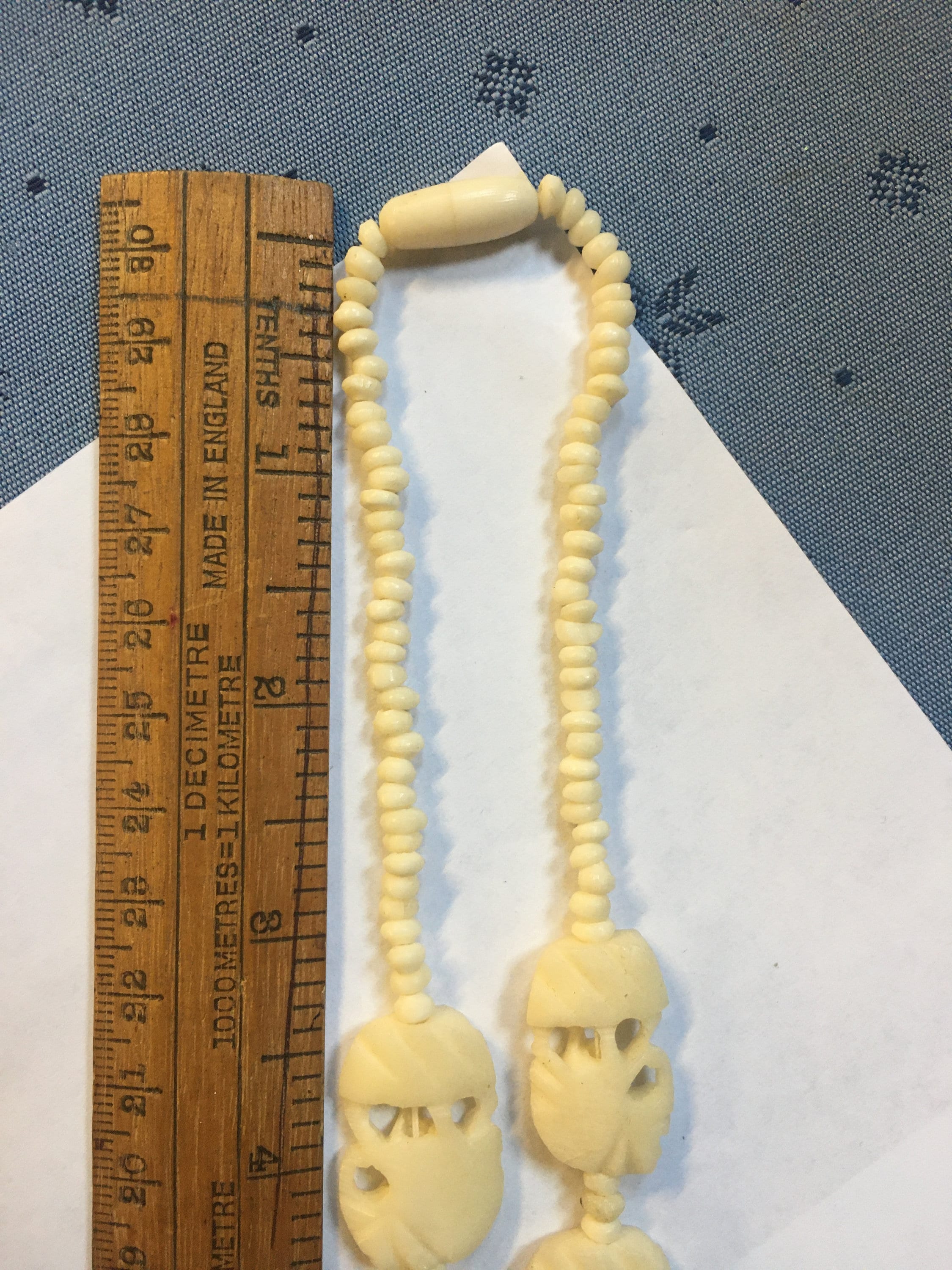 Chinese Carved Bone Elephant Necklace - Etsy