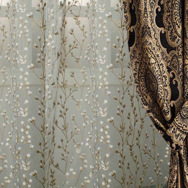 Embroidery Curtain - Etsy