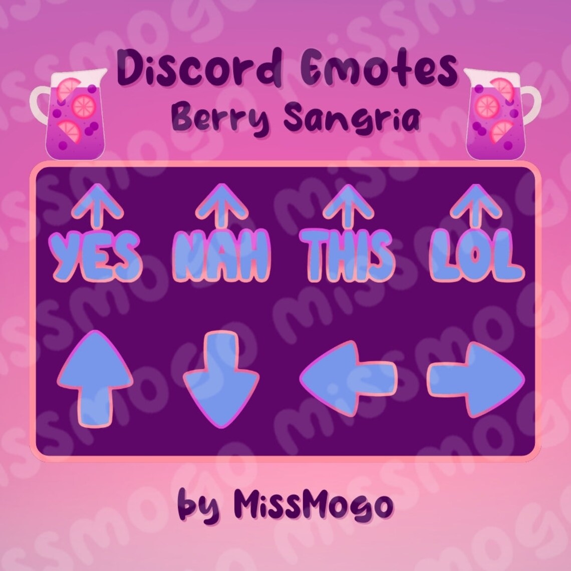 Discord Reactions and Emotes Color: Berry Sangria - Etsy