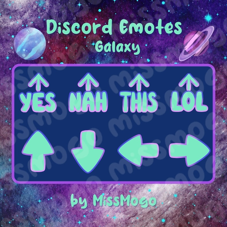 Discord Reactions and Emotes | Color: Galaxy - Etsy