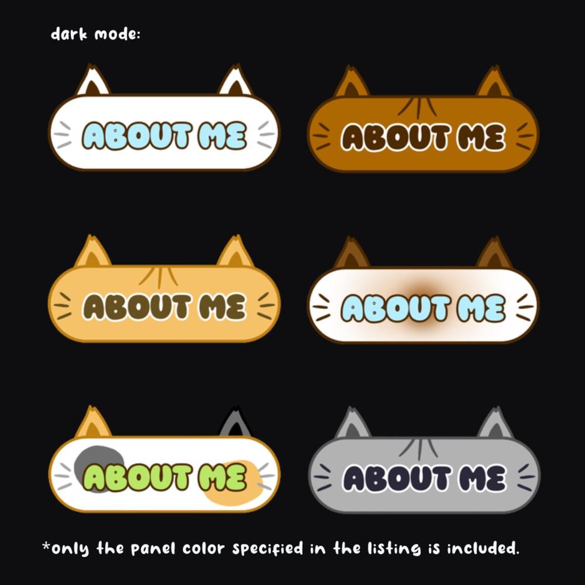 Gray Tabby Cat Panels for Twitch | Cute Panels for Streamers | Cozy ...