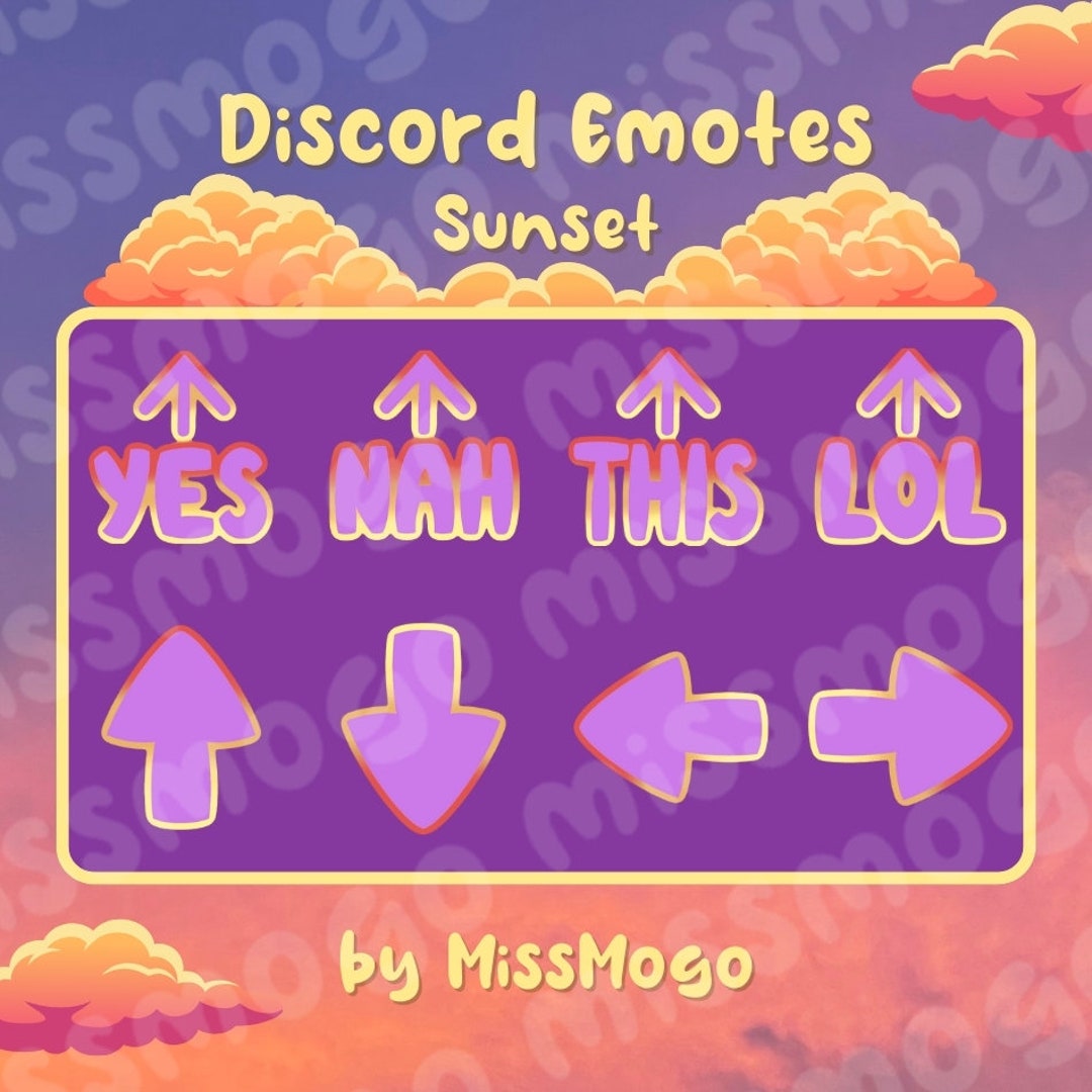 Discord Reactions and Emotes | Color: Sunset - Etsy