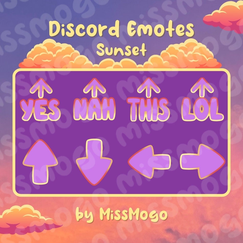 Discord Reactions and Emotes | Color: Sunset - Etsy