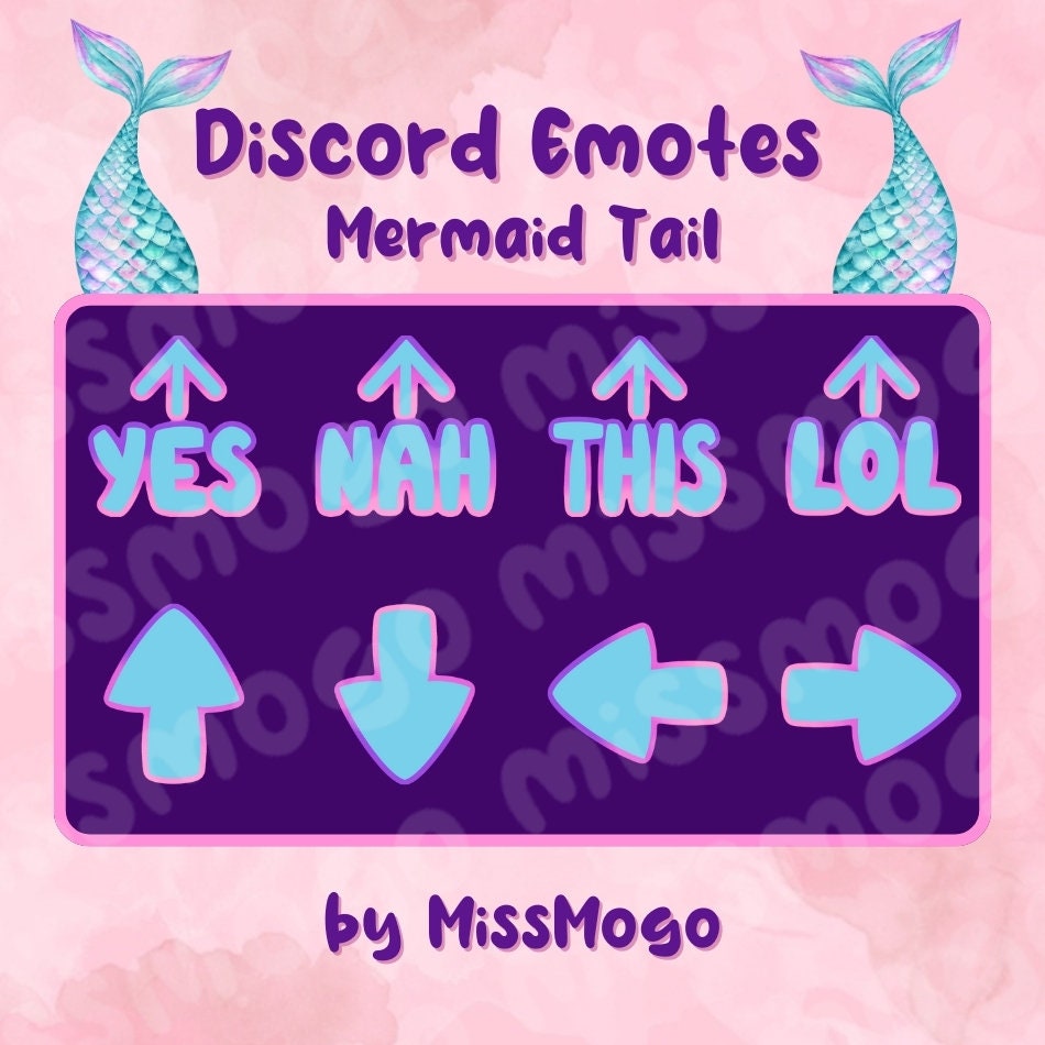 Discord Reactions and Emotes | Color: Mermaid Tail - Etsy