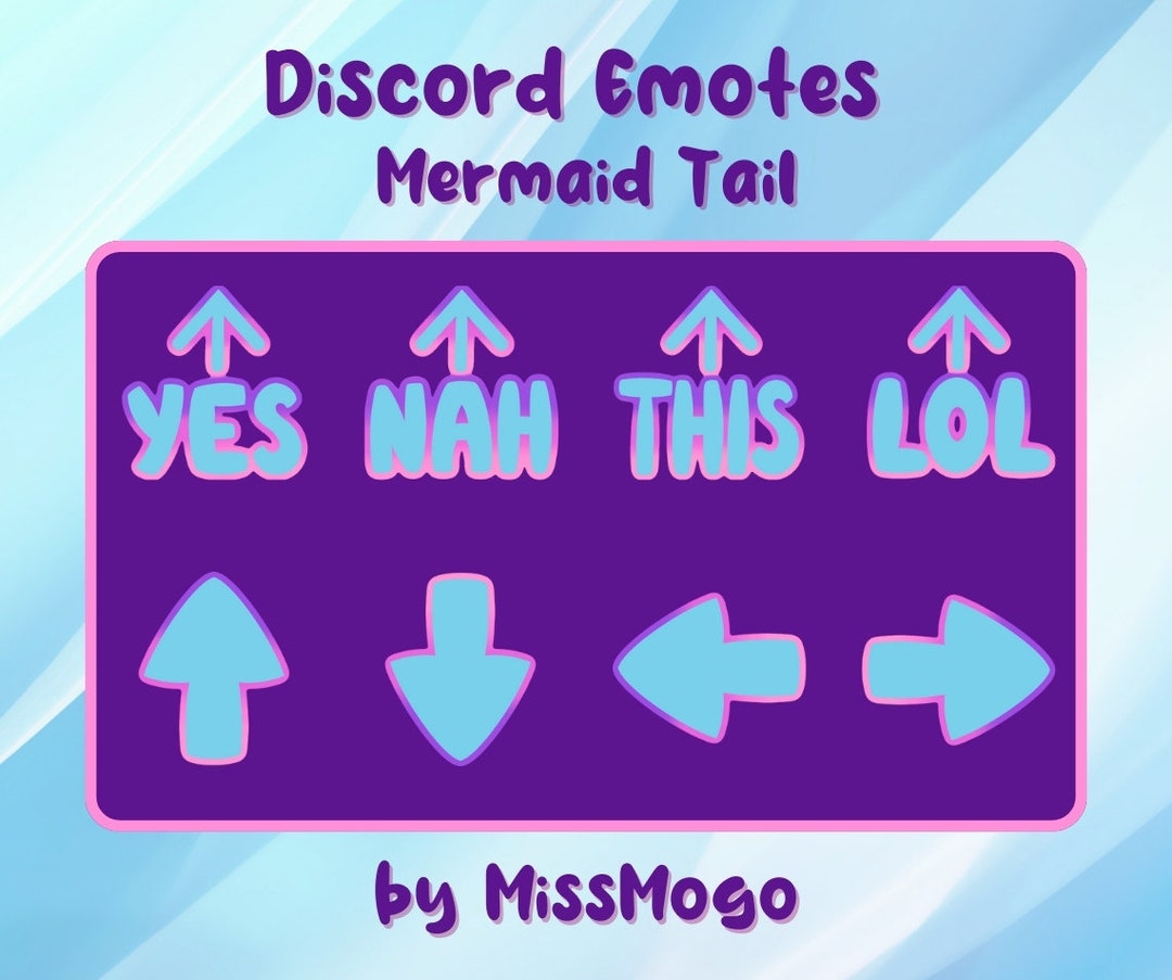 Discord Reactions and Emotes Color: Mermaid Tail - Etsy Australia