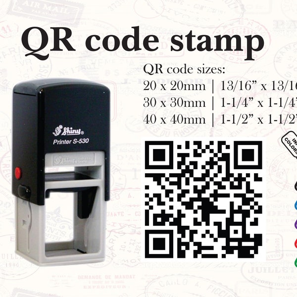 Custom Qr Code Stamp - Etsy