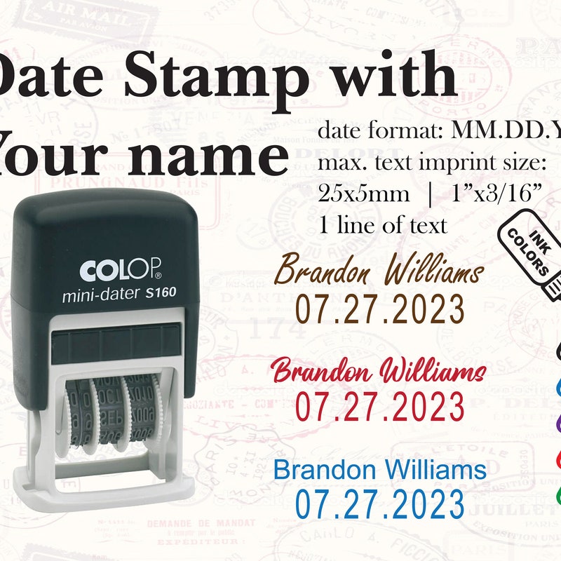 Personalized Date Stamps - Etsy