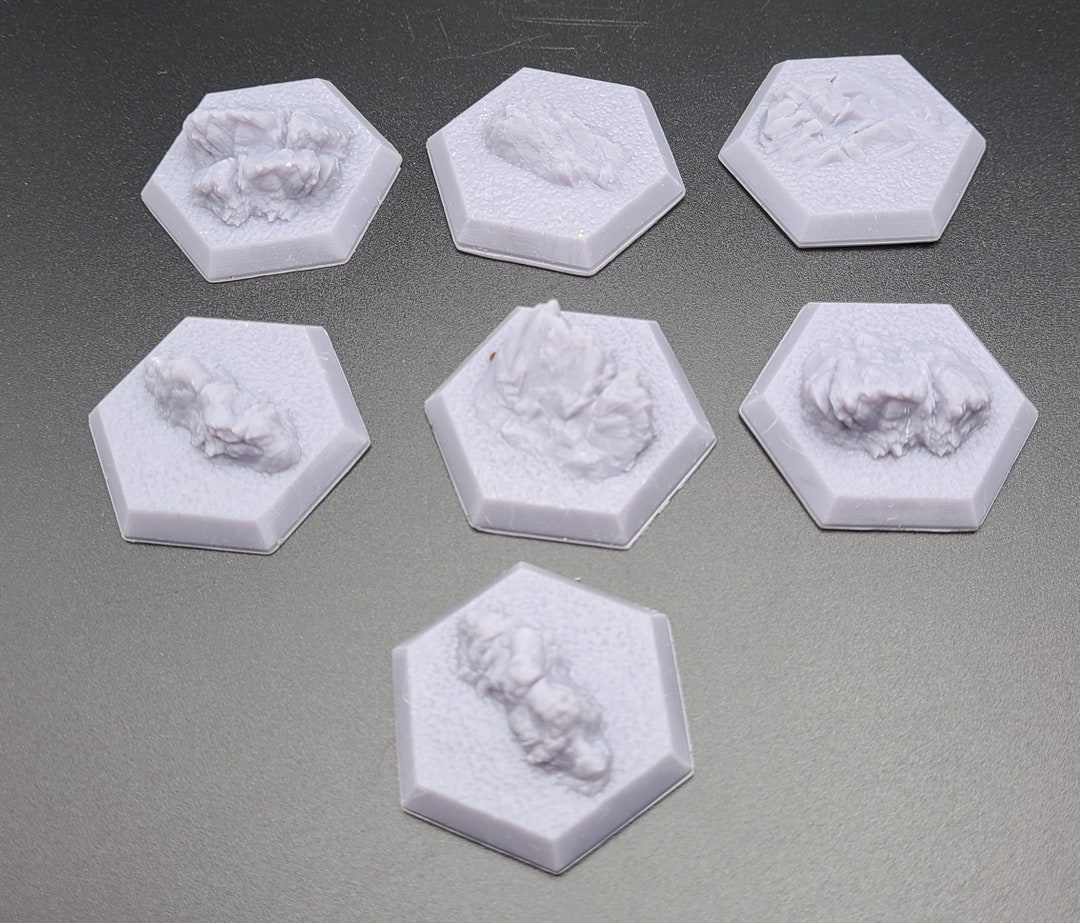 Battletech/mechwarrior Rough Stone Hex Bases - Etsy