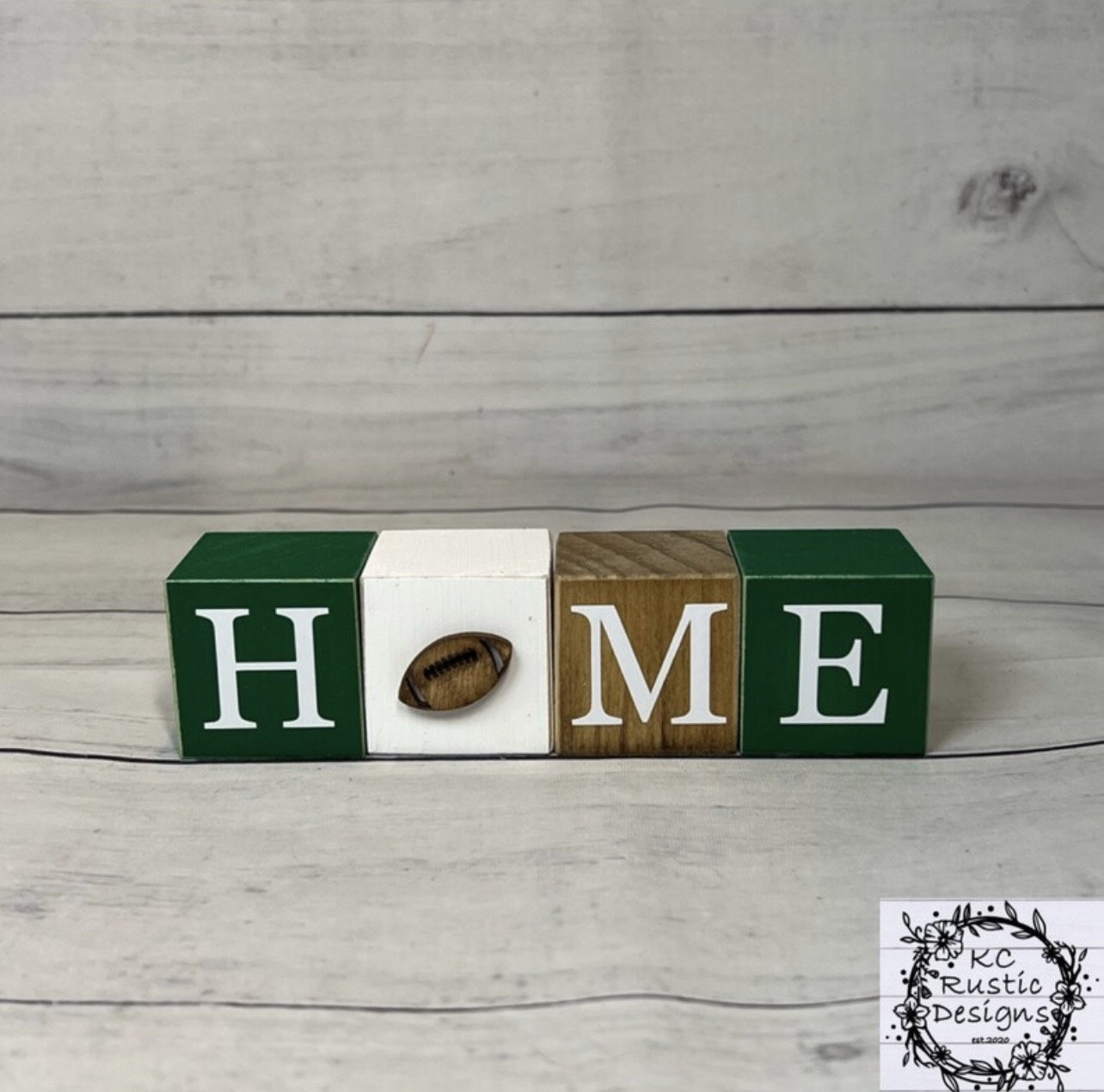 Football Decor/ Wood Blocks/ Tiered Tray Decor/ Wood Decor/ Mantle ...