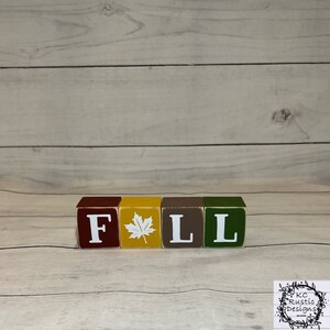 Fall Wood Blocks/ Tiered Tray Decor/ Fall Decor/ Farmhouse/ Wood Blocks ...