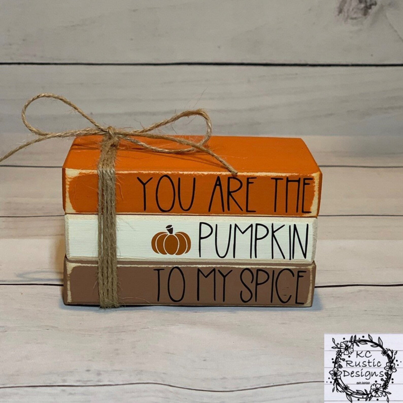 Fall Mini Wood Book Stack/tier Tray Decor/ Pumpkin/fall Decor/ - Etsy