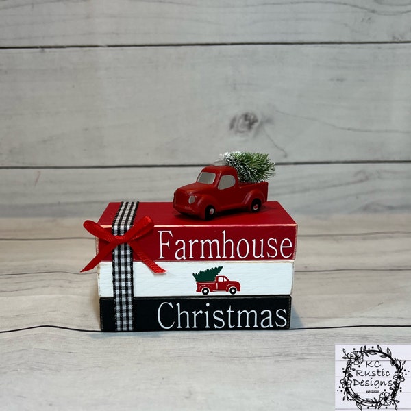 Christmas Book Stack - Etsy