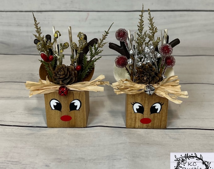 Reindeer Block - Etsy