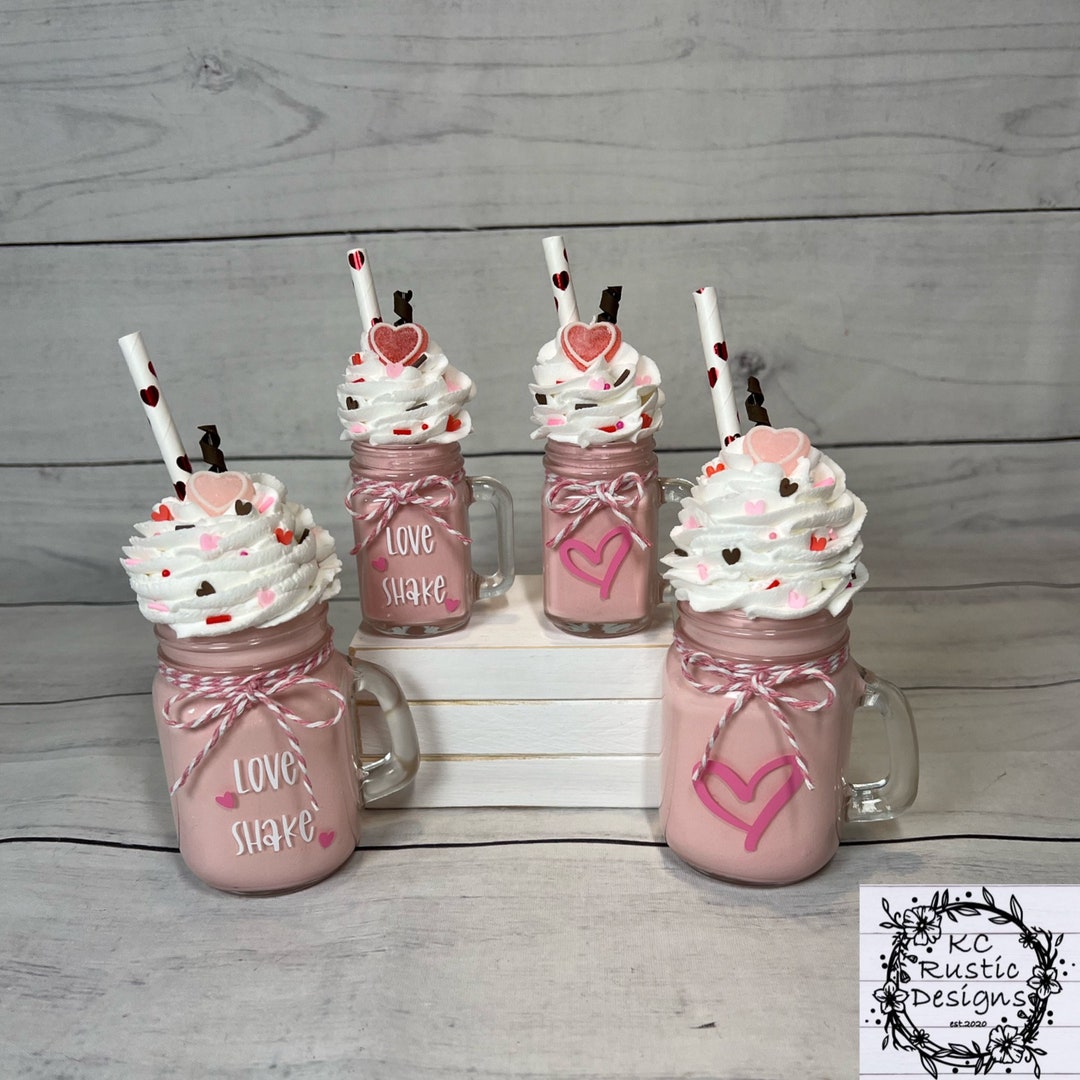 Faux Valentine’s Drink/tier Tray Decor/ Valentine Decor/faux Drink ...