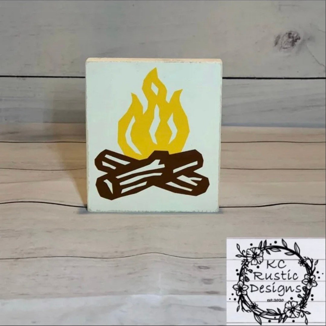 Campfire Wood Sign/ S’more Decor/ Wood Decor/ Wood Sign/ Tier Tray ...