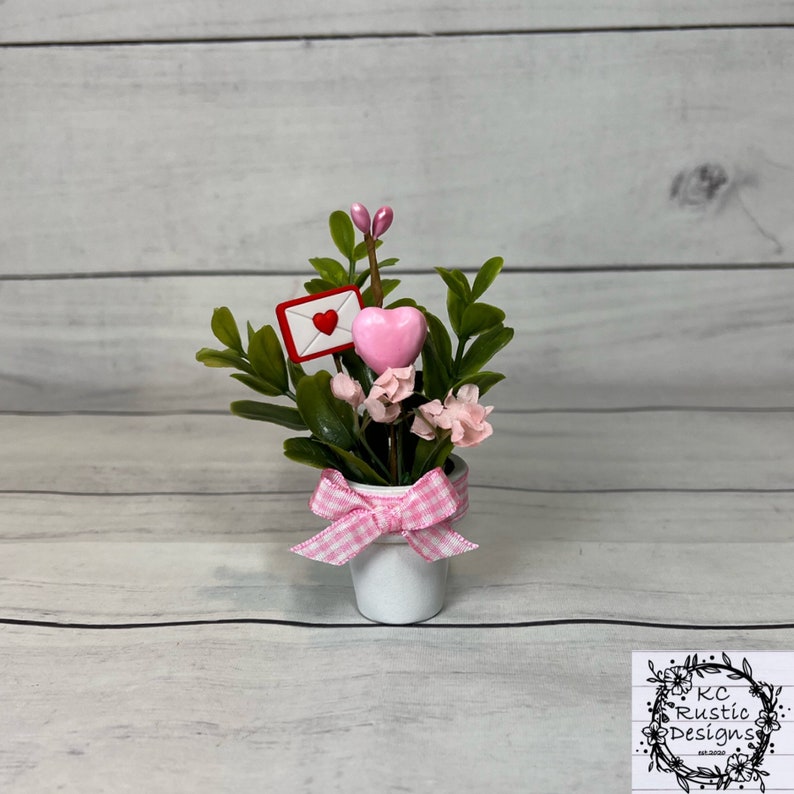 Valentine Mini Wood Flower Pot/valentine’s Day/decor Tiered Tray Decor ...