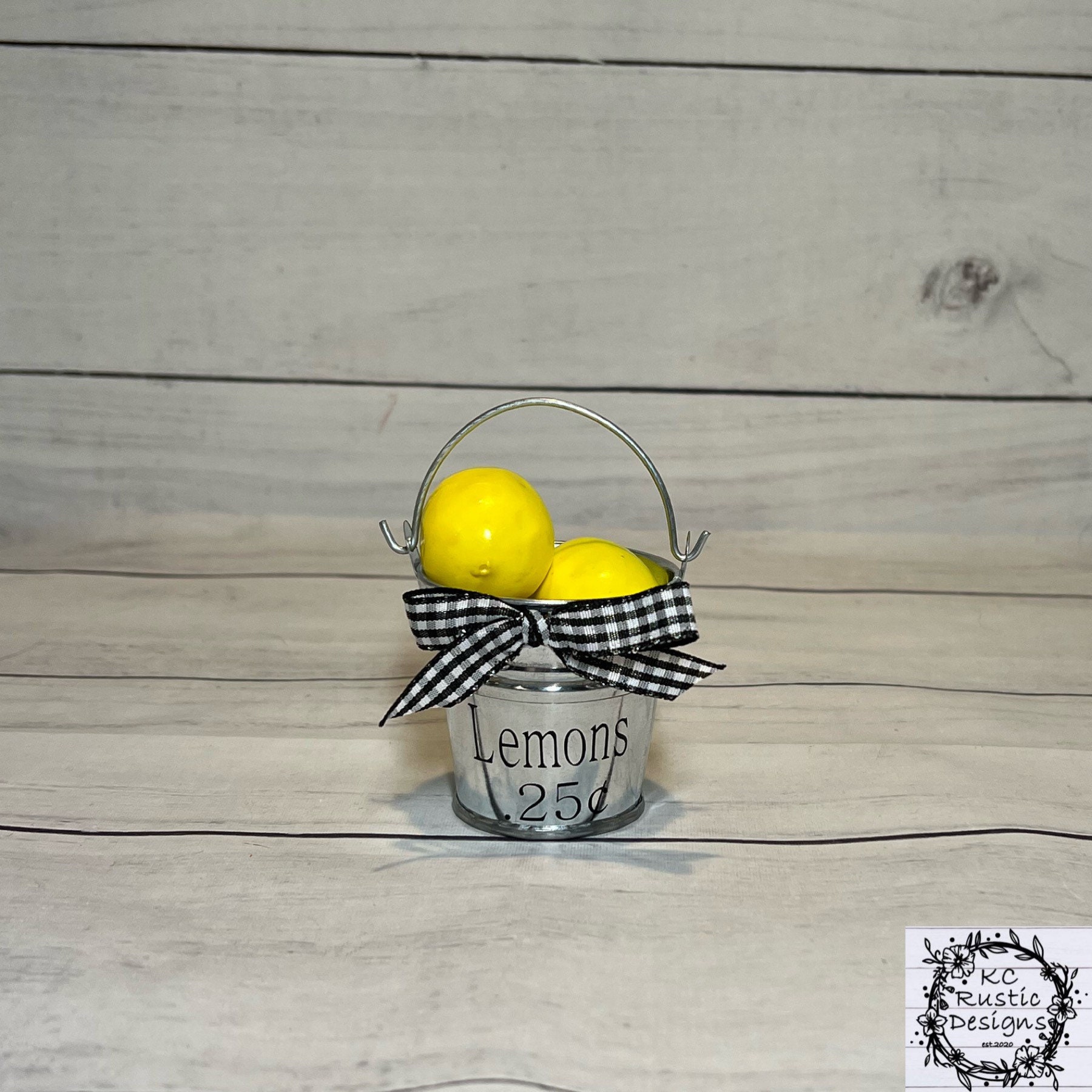 Farm Fresh Lemons Mini Wood Book Stack With Bucket/ Tier Tray - Etsy