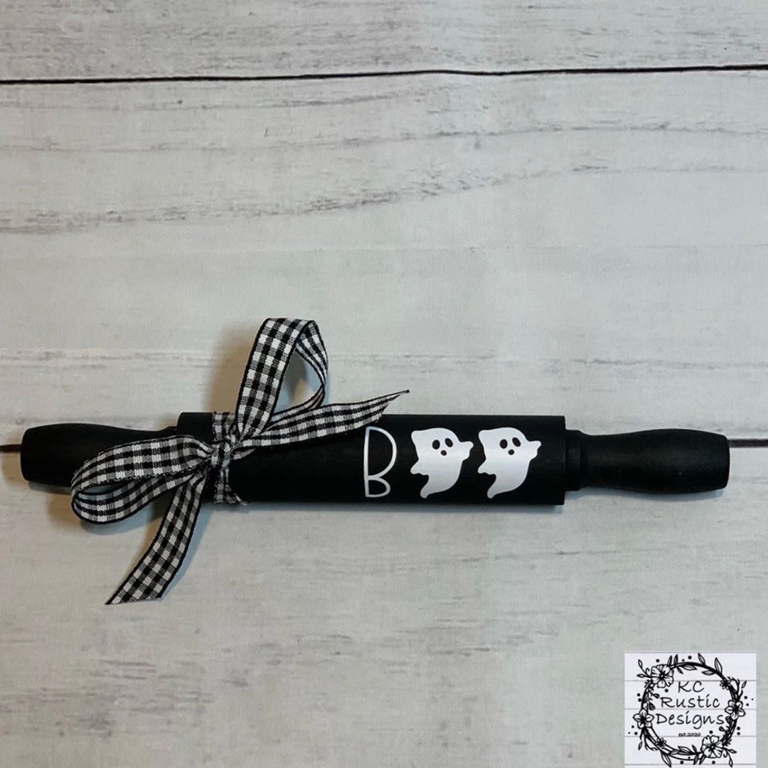 Halloween Mini Wood Rolling Pin/ Boo/ Ghost/ Halloween Tier Tray ...