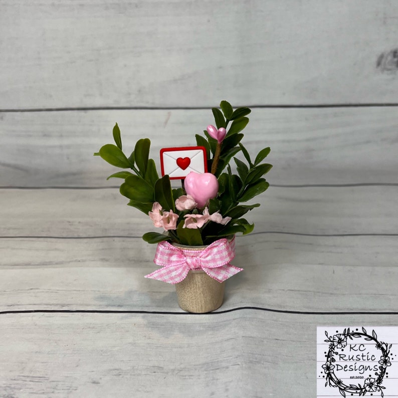 Valentine Mini Wood Flower Pot/valentine’s Day/decor Tiered Tray Decor ...