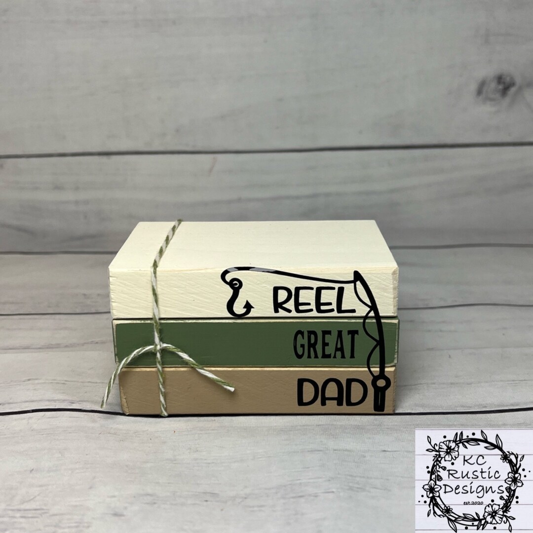 Father’s Day Mini Wood Book Stack/tiered Tray Decor/father’s Day Tier ...