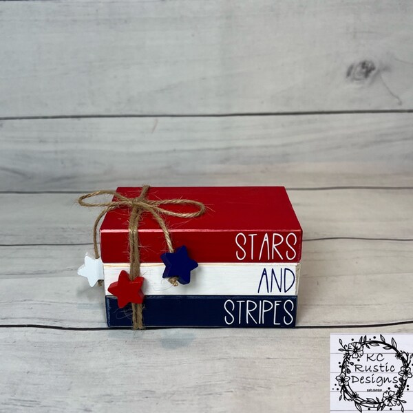 Patriotic Book Stack - Etsy