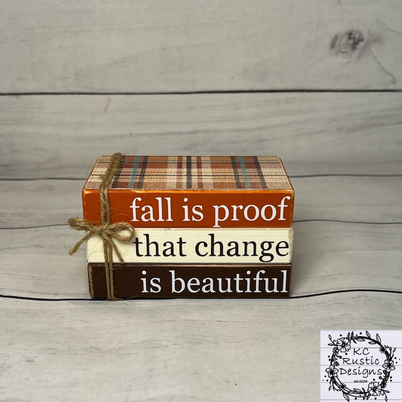 Fall Book Stack - Etsy