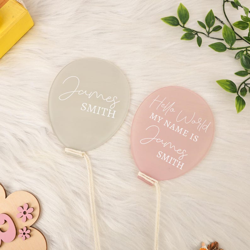Personalized Baby Name Sign Balloon, Newborn Announcement Sign, Custom ...