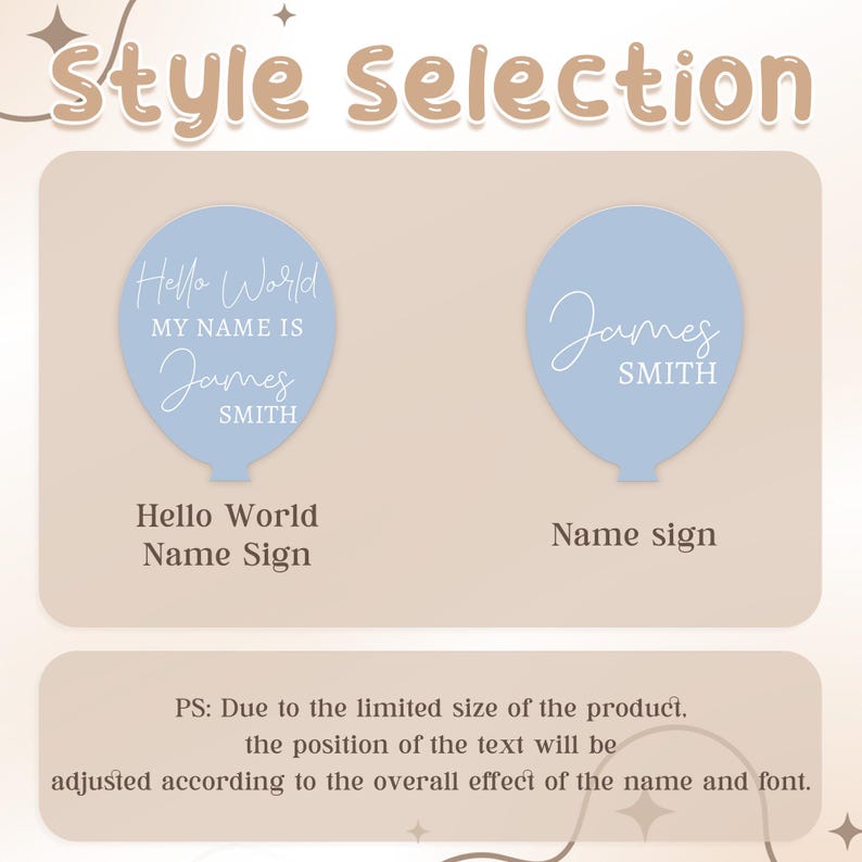 Personalized Baby Name Sign Balloon, Newborn Announcement Sign, Custom ...
